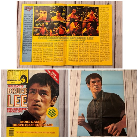 Art | Kungfu Monthly No26 Bruce Lee Magazine 197s W Foldout Dojo Fight ...